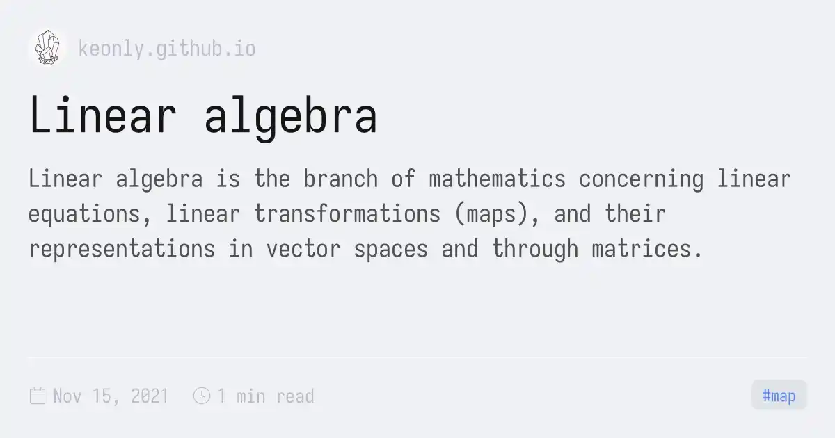 Linear algebra