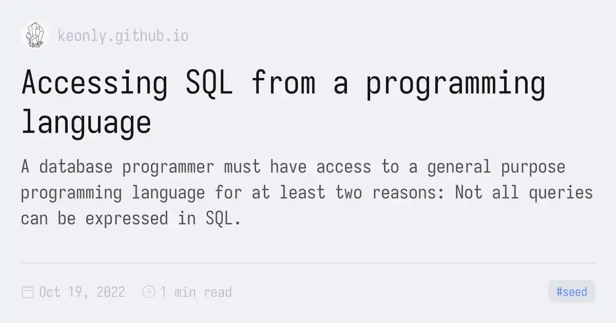 Accessing Sql From A Programming Language 0015