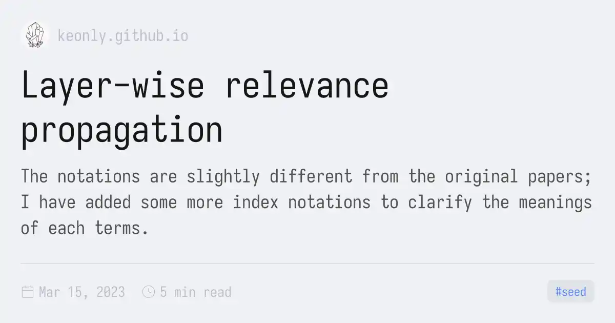 Layer-wise relevance propagation