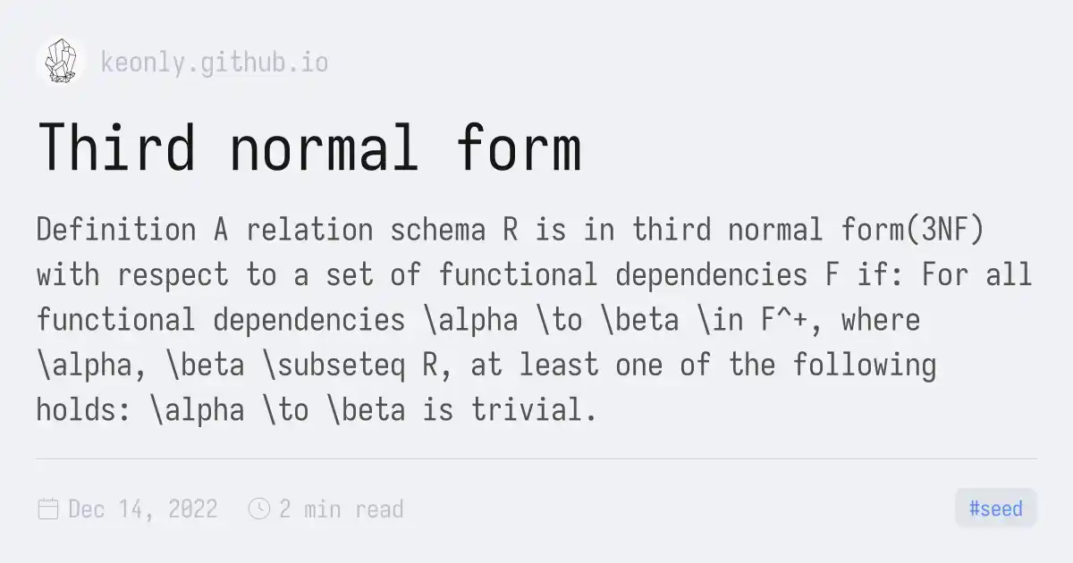 Third normal form