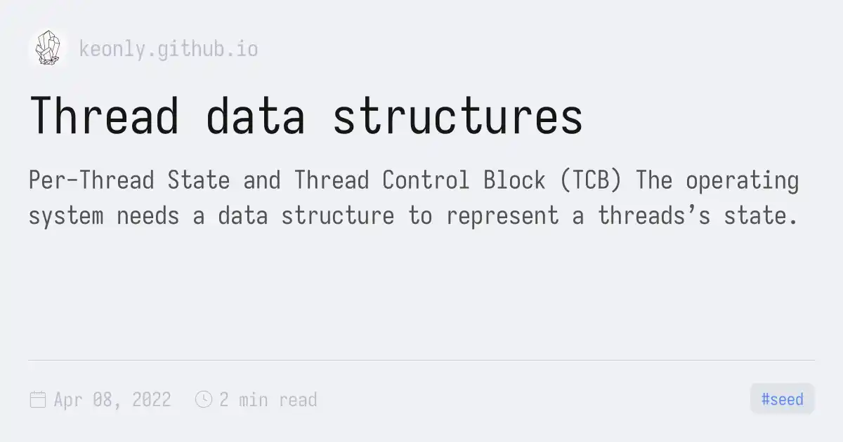 Thread data structures